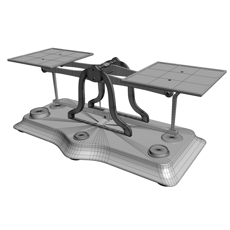 antique postage scales 3d model