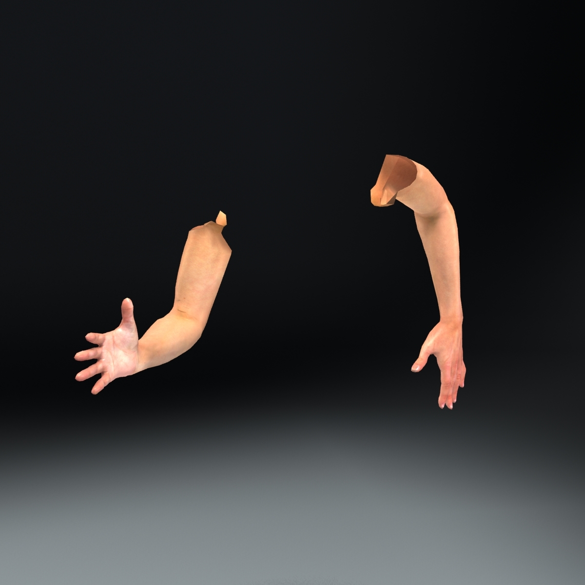 rigged person arms games 3d model