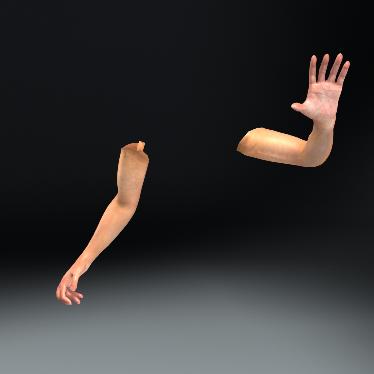 rigged person arms games 3d model