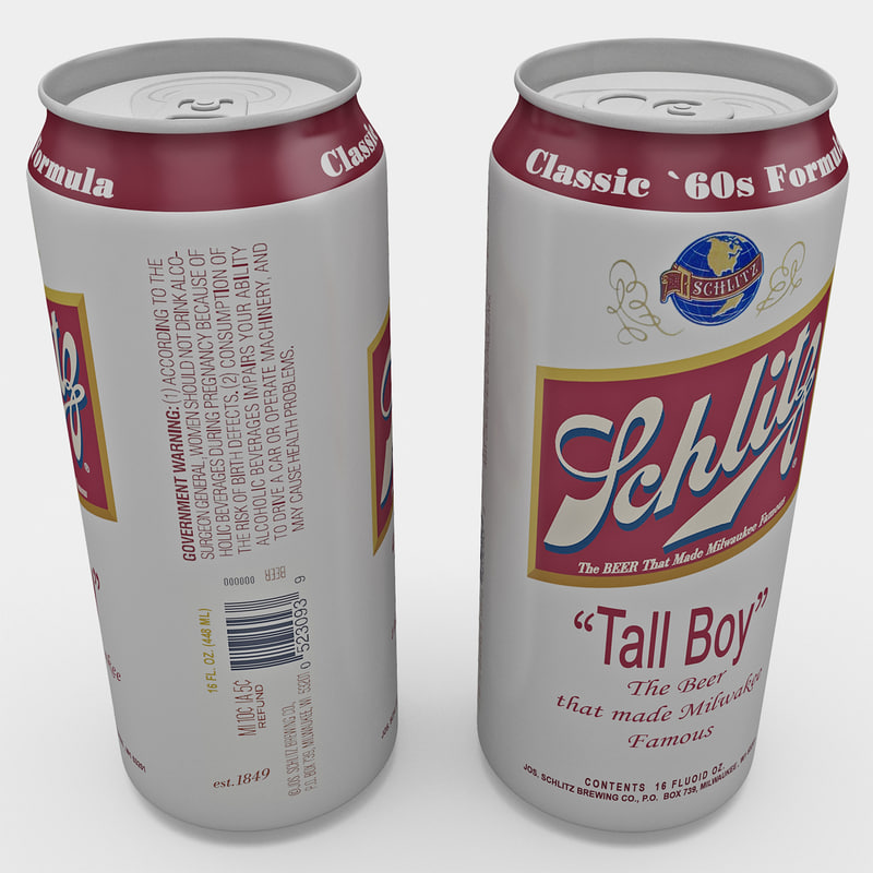 3dsmax beer schlitz tall boy