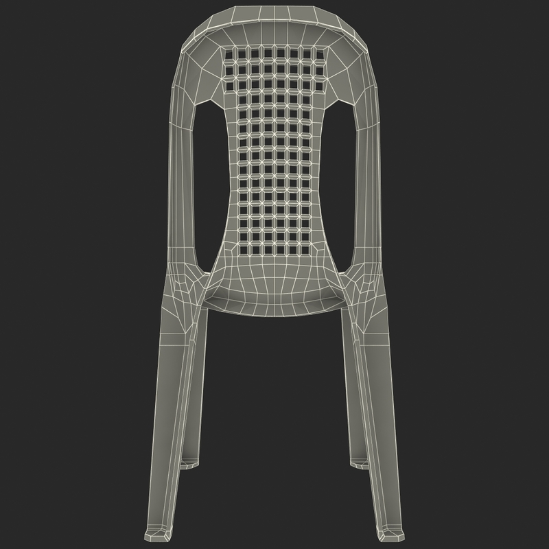 monobloc chair 4 3d max
