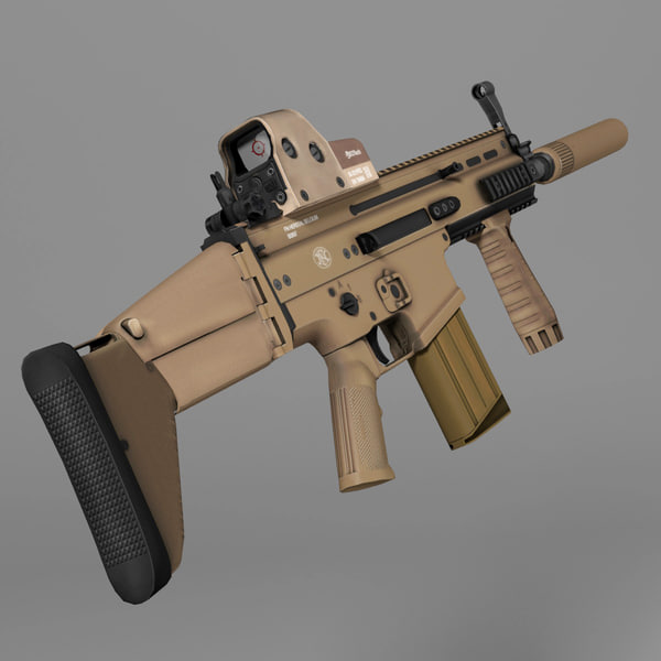 3d assault rifle fn scar-h model