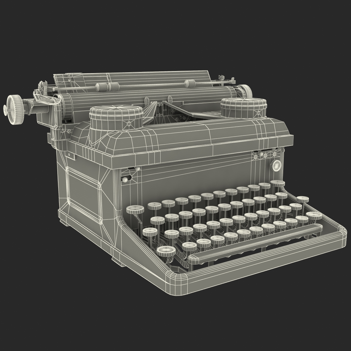 3d model typewriter royal