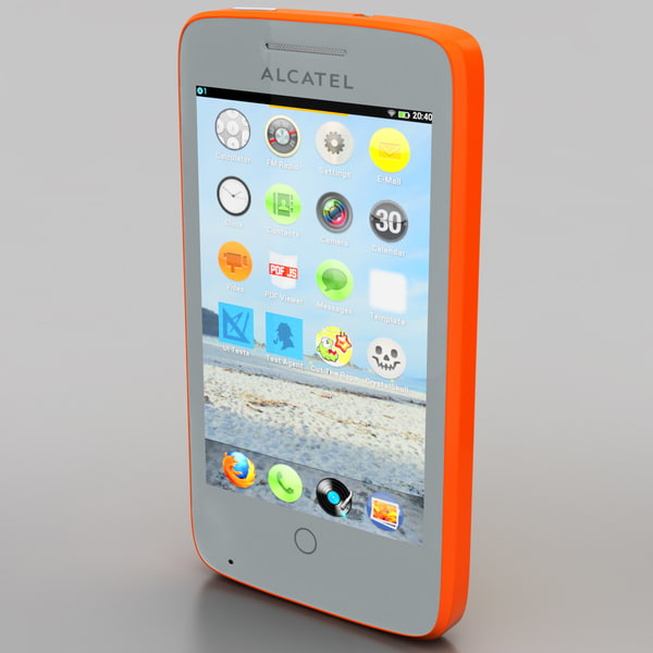 alcatel touch orange 3d model