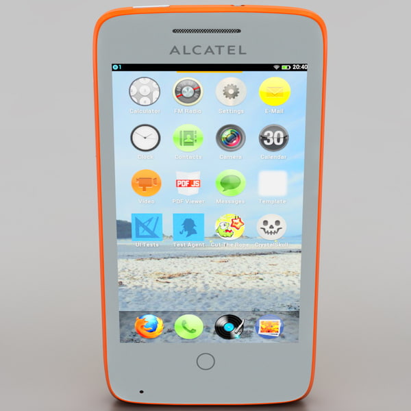alcatel touch orange 3d model