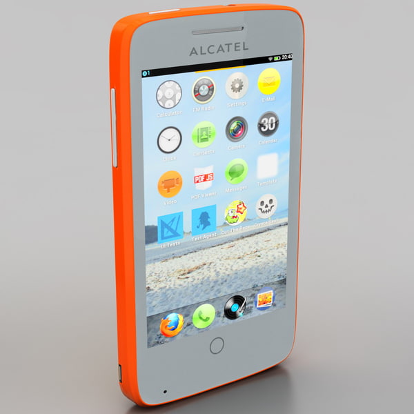 alcatel touch orange 3d model