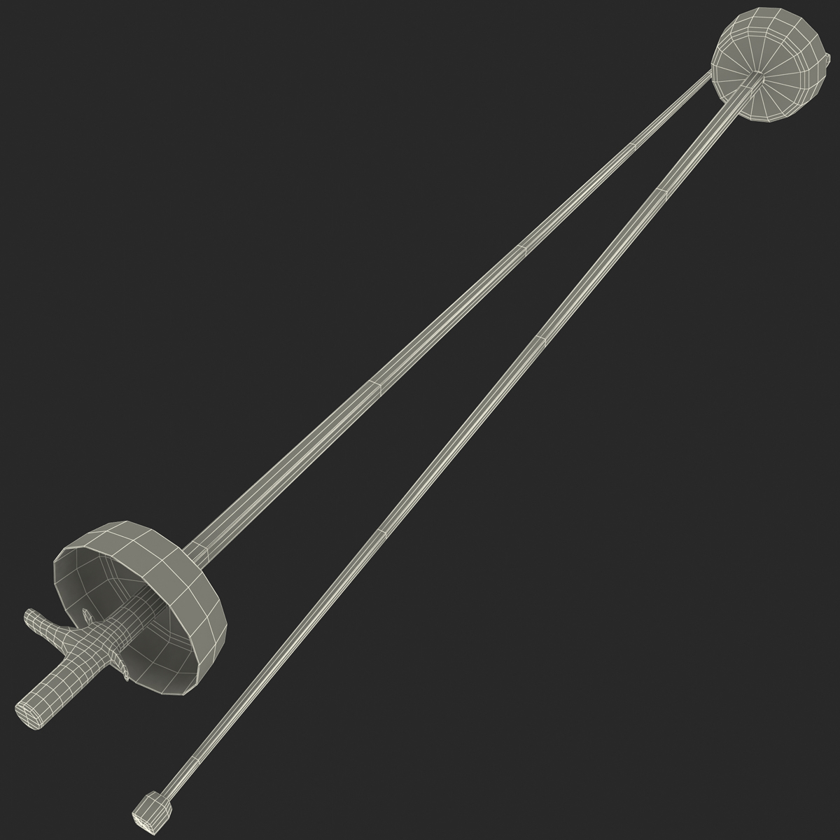 3d fencing practice epee weapon sword model