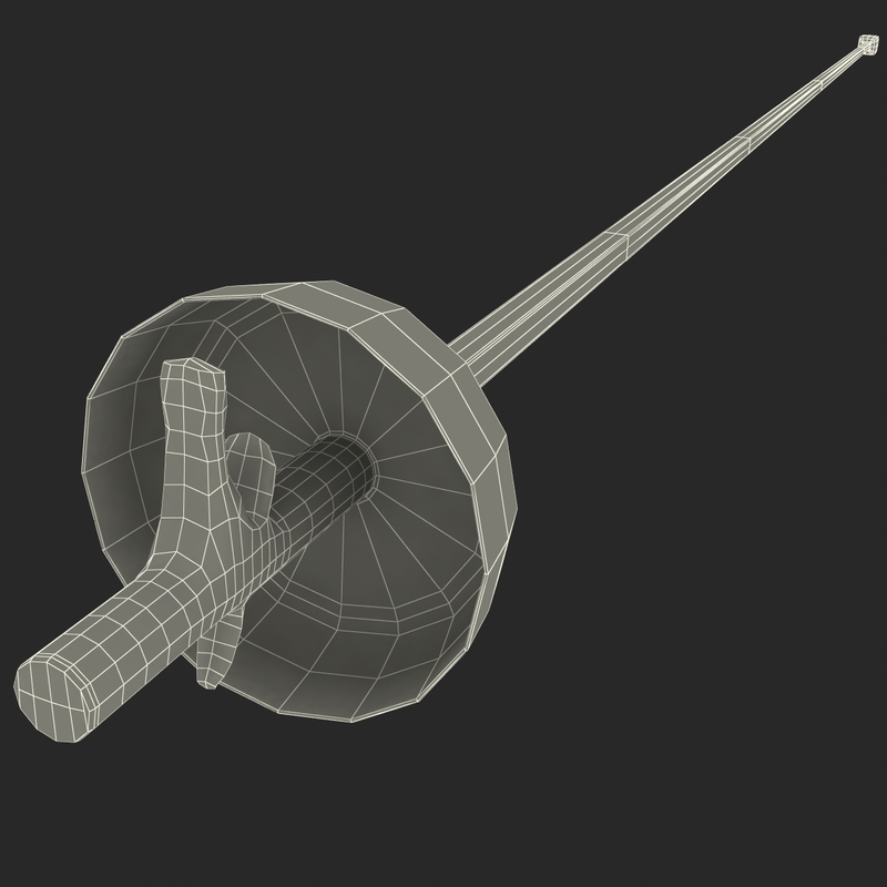 3d fencing practice epee weapon sword model