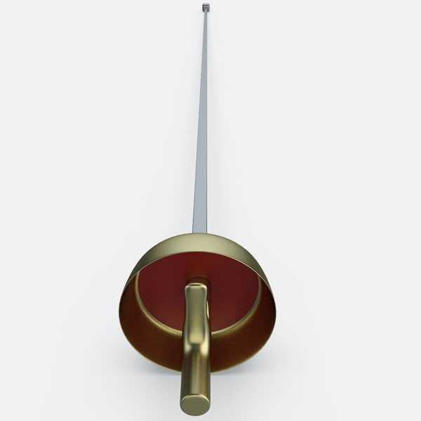 3d fencing practice epee weapon sword model