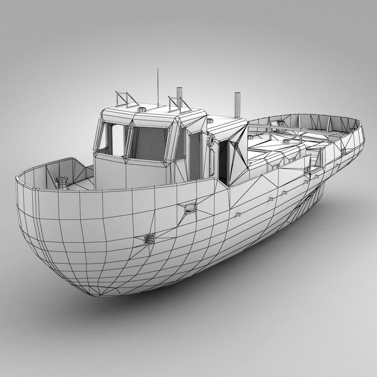 3d model rusty boat