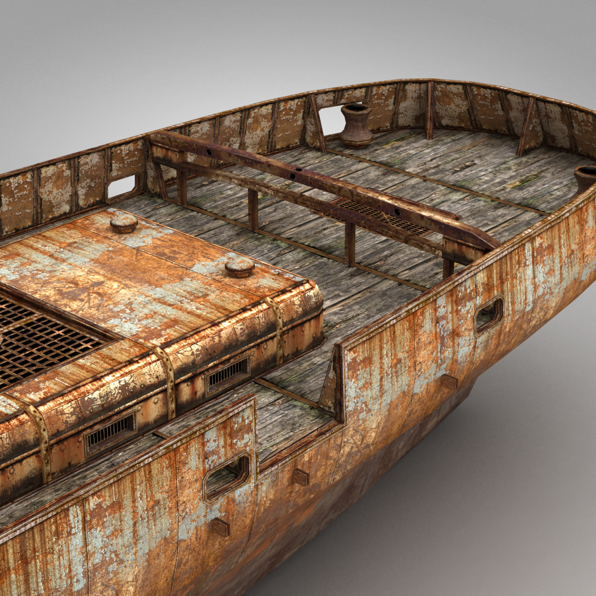 3d model rusty boat