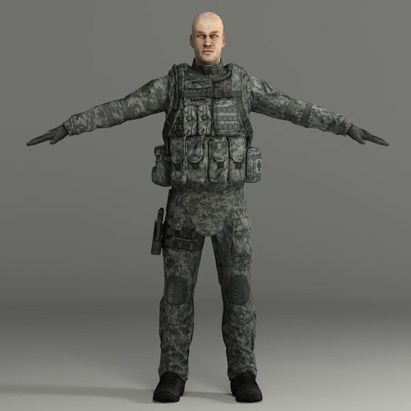 military male soldier max