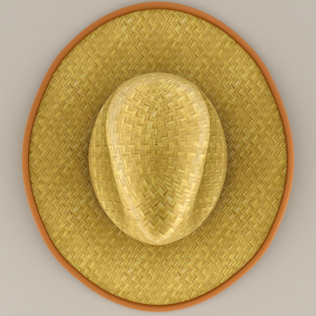 realistic straw hat 3d model