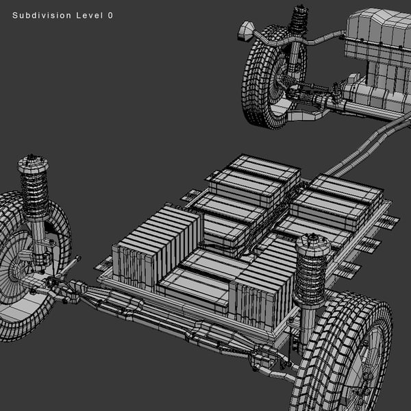 3d electric car x-ray