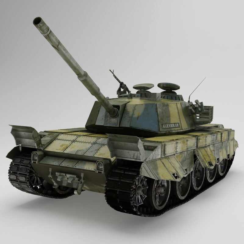3d model al-zarrar pakistan main battle tank