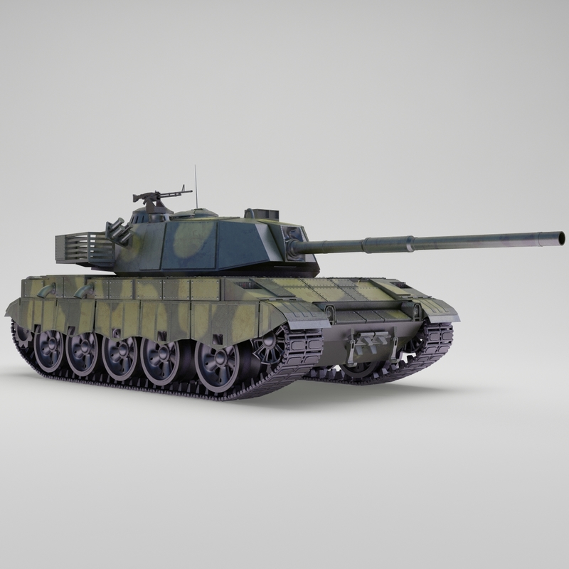 3d model al-zarrar pakistan main battle tank