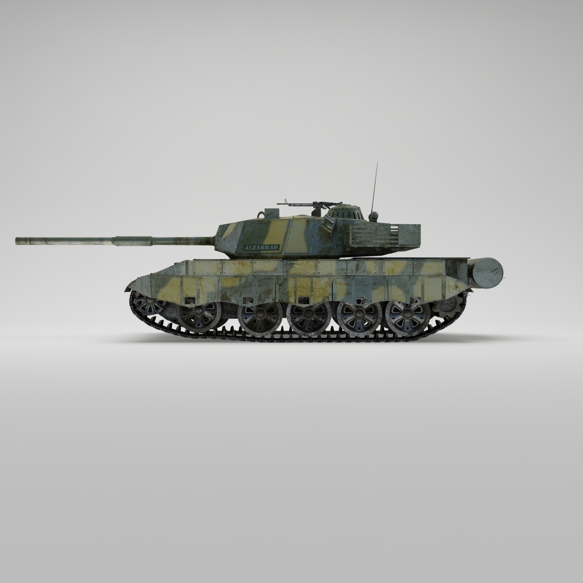 3d model al-zarrar pakistan main battle tank