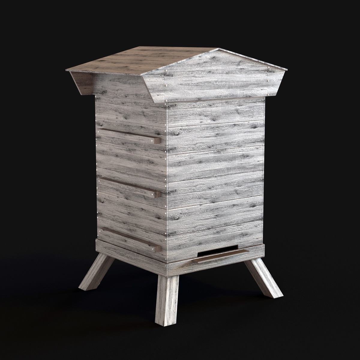3d model beehive hive bee