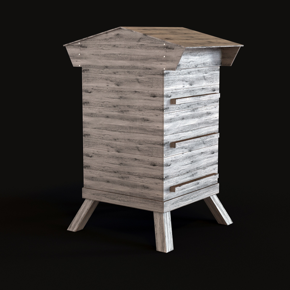 3d model beehive hive bee