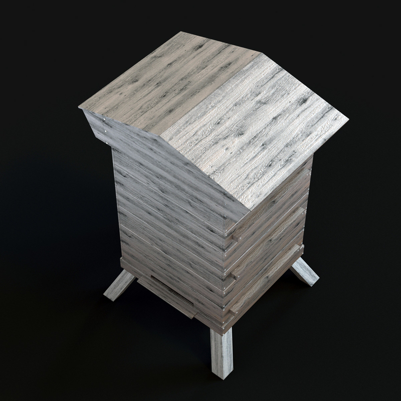 3d model beehive hive bee