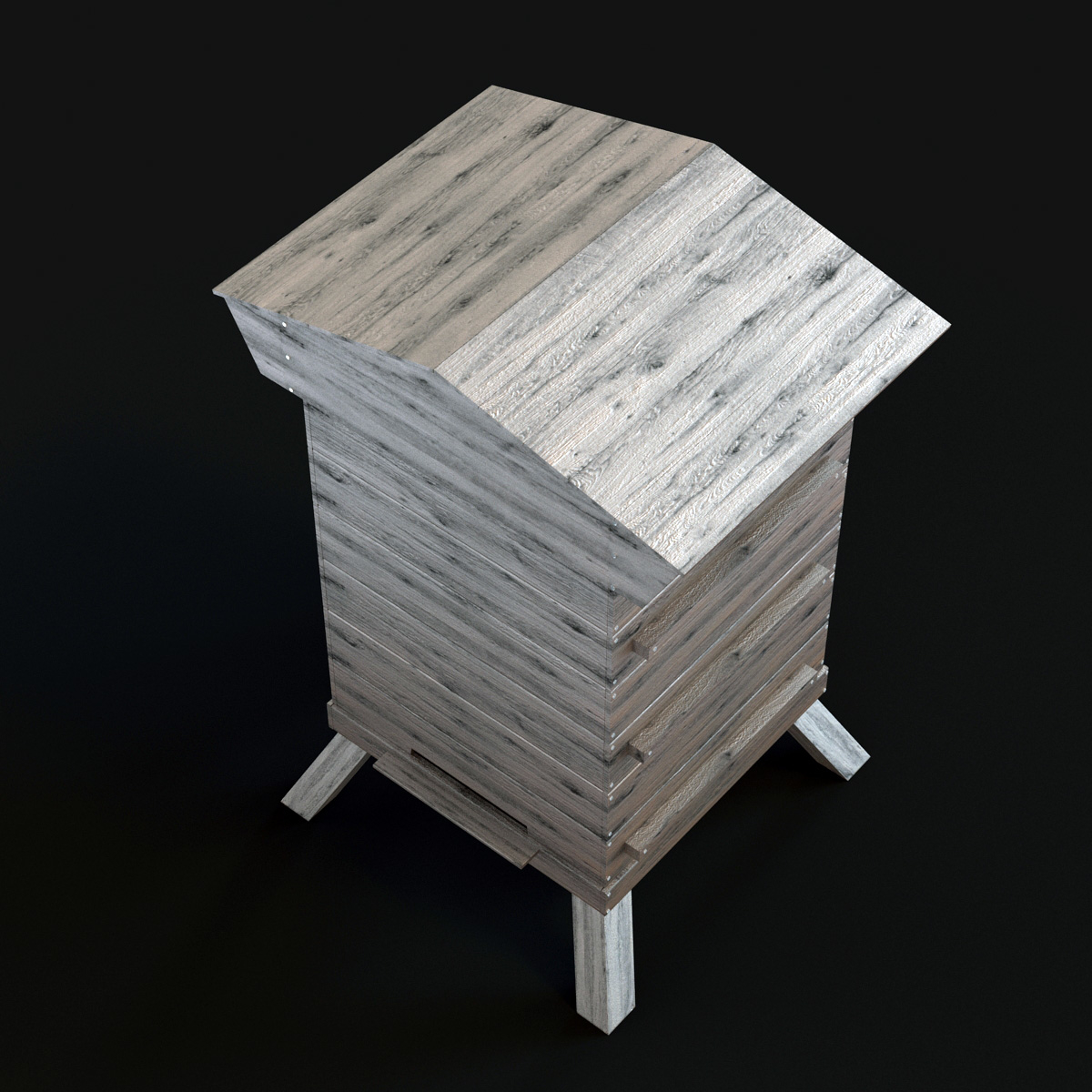 3d model beehive hive bee