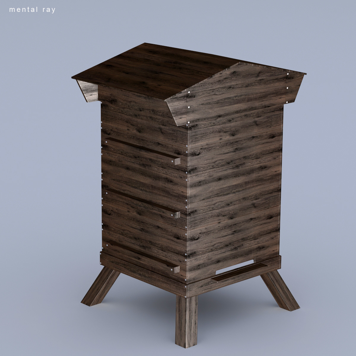 3d model beehive hive bee