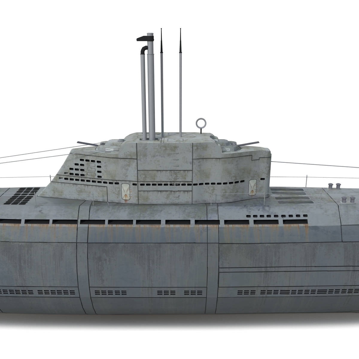 german submarine wilhelm bauer 3d obj