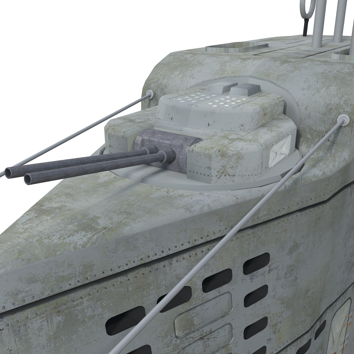german submarine wilhelm bauer 3d obj
