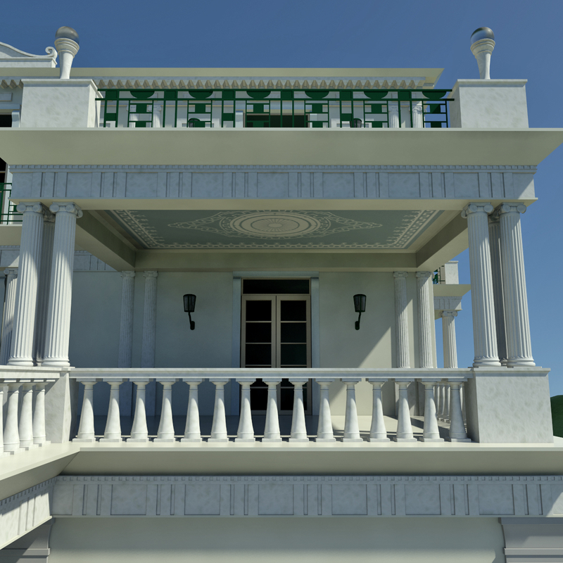 3d model of palace terrace garden
