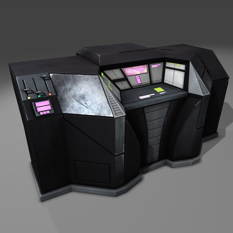 obj science fiction computer module