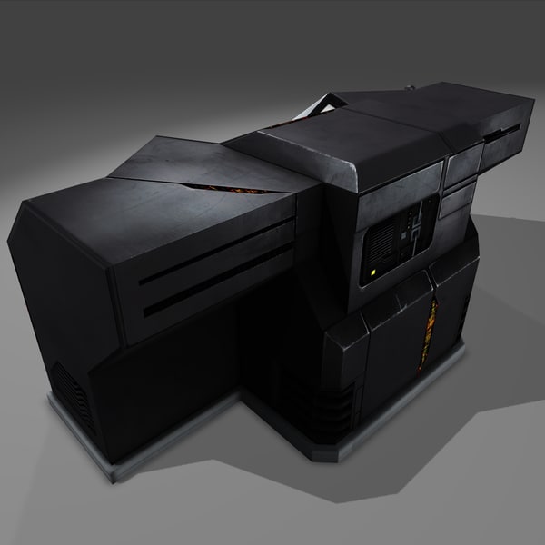 obj science fiction computer module