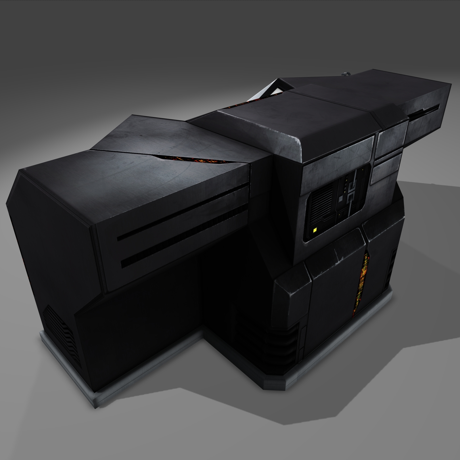 obj science fiction computer module