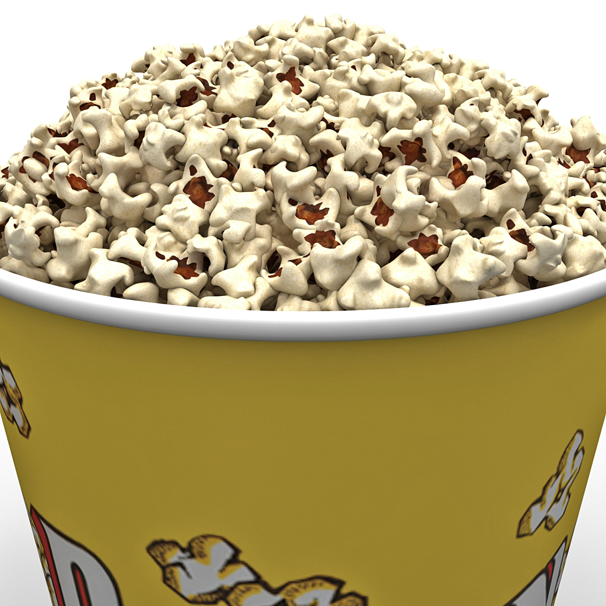 3d popcorn bowl 2 model
