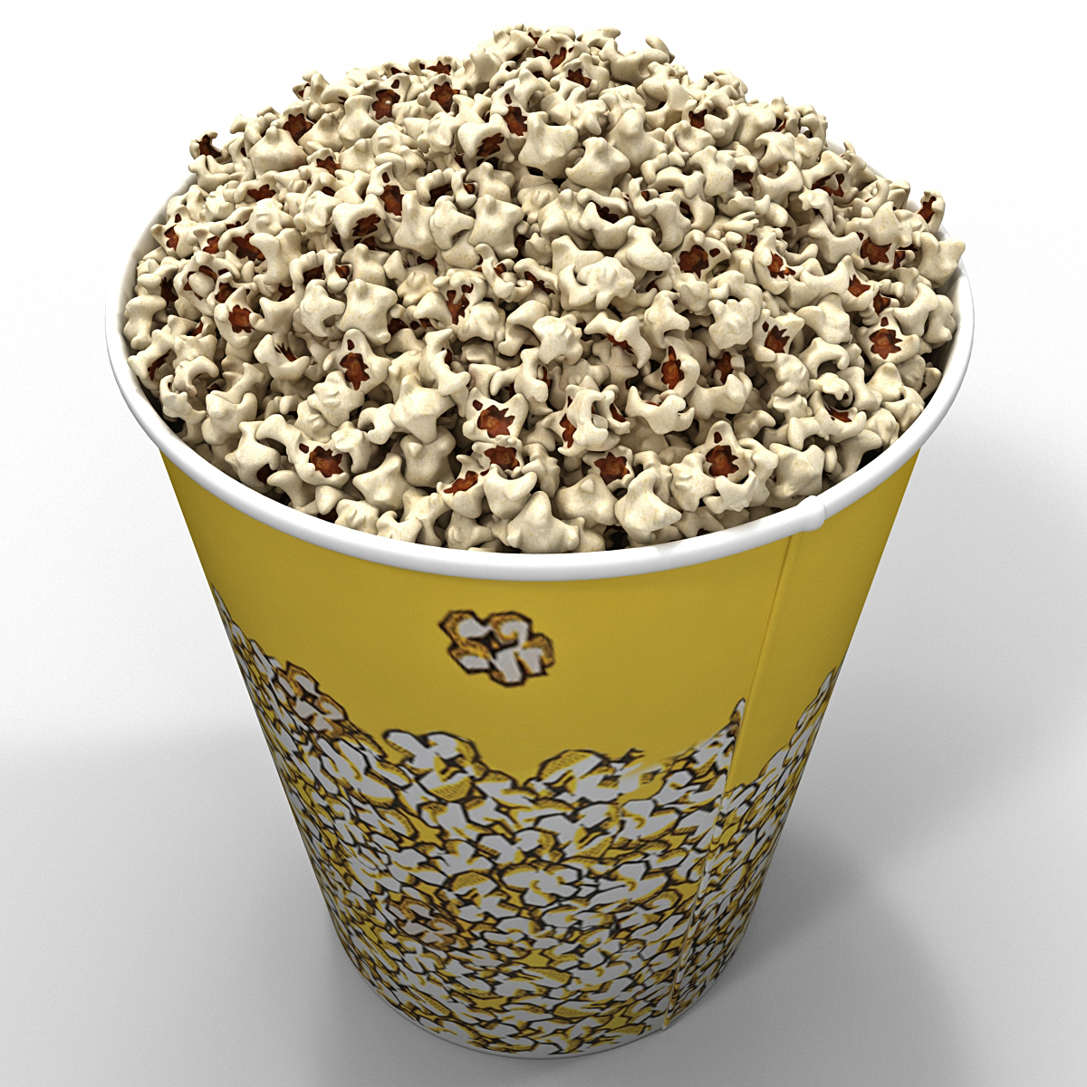 3d popcorn bowl 2 model