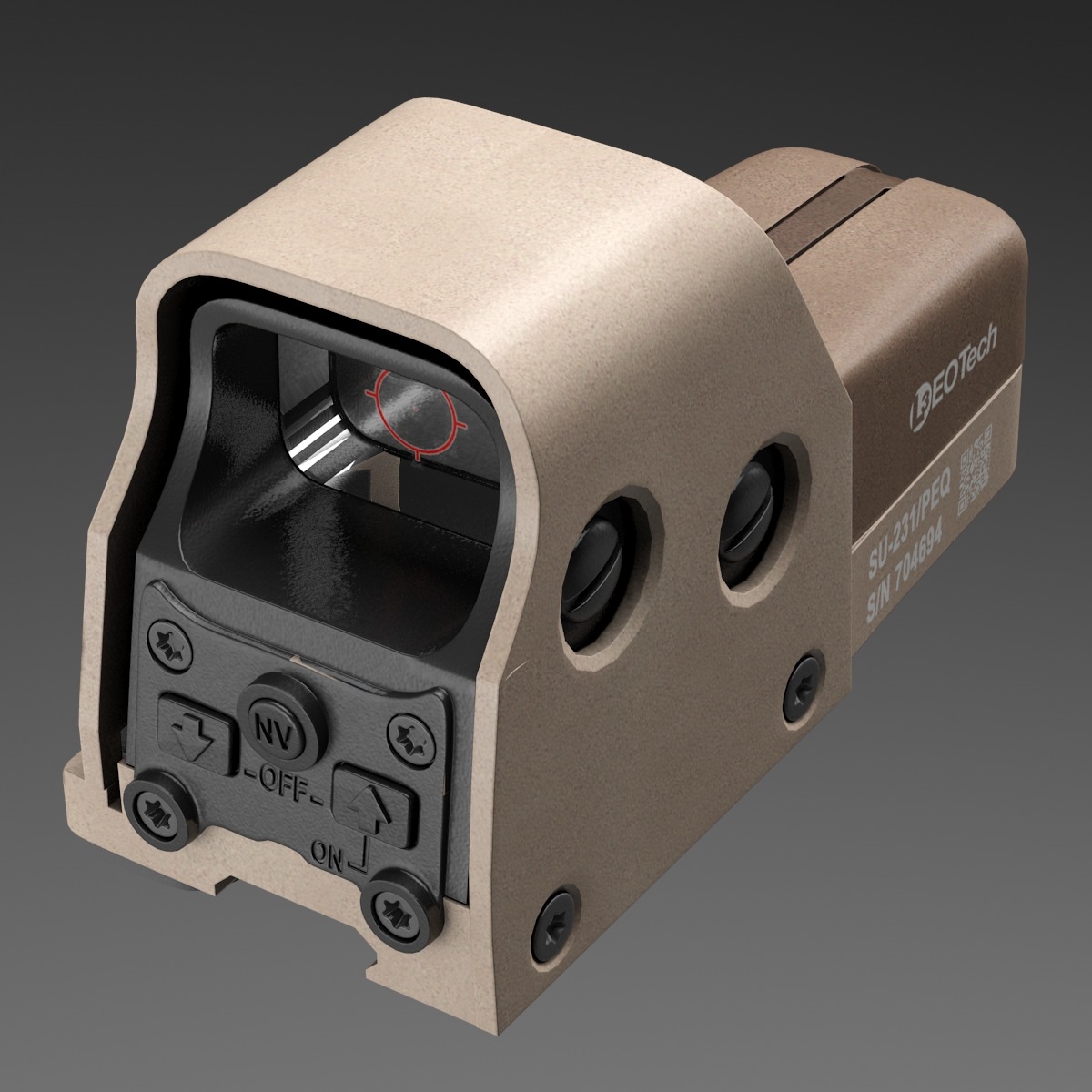 eotech 553 holographic weapon 3d model