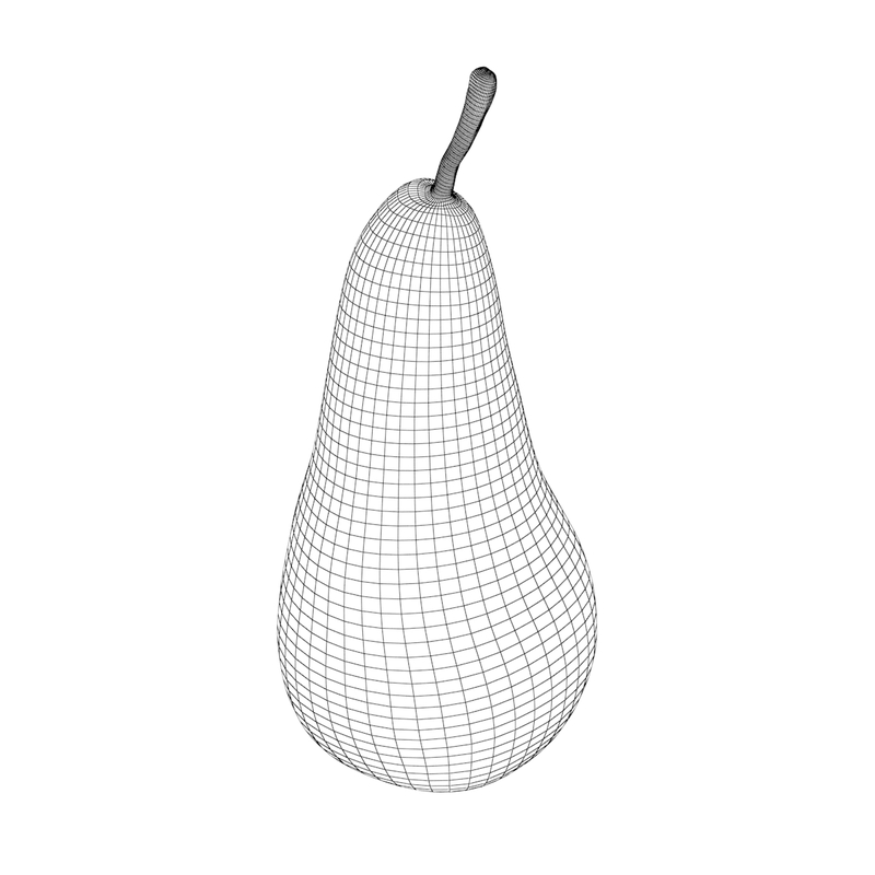 packham conference pears 3d model