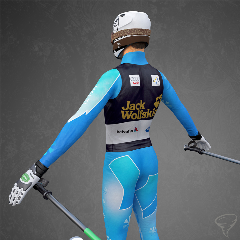 3d model alpine skiing player