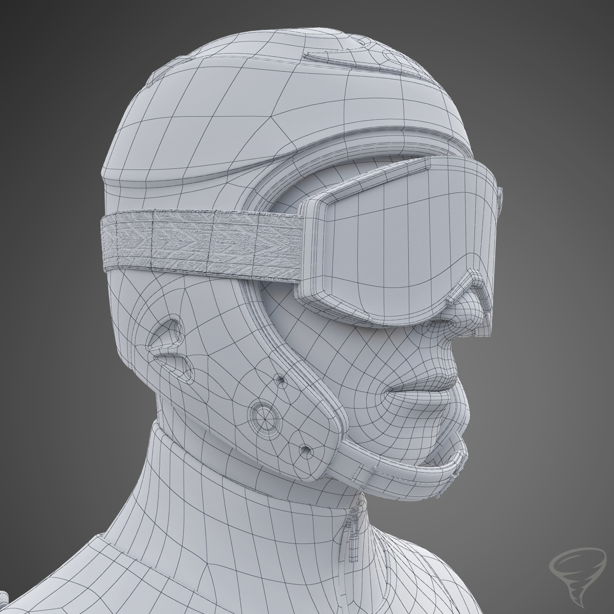 3d model alpine skiing player