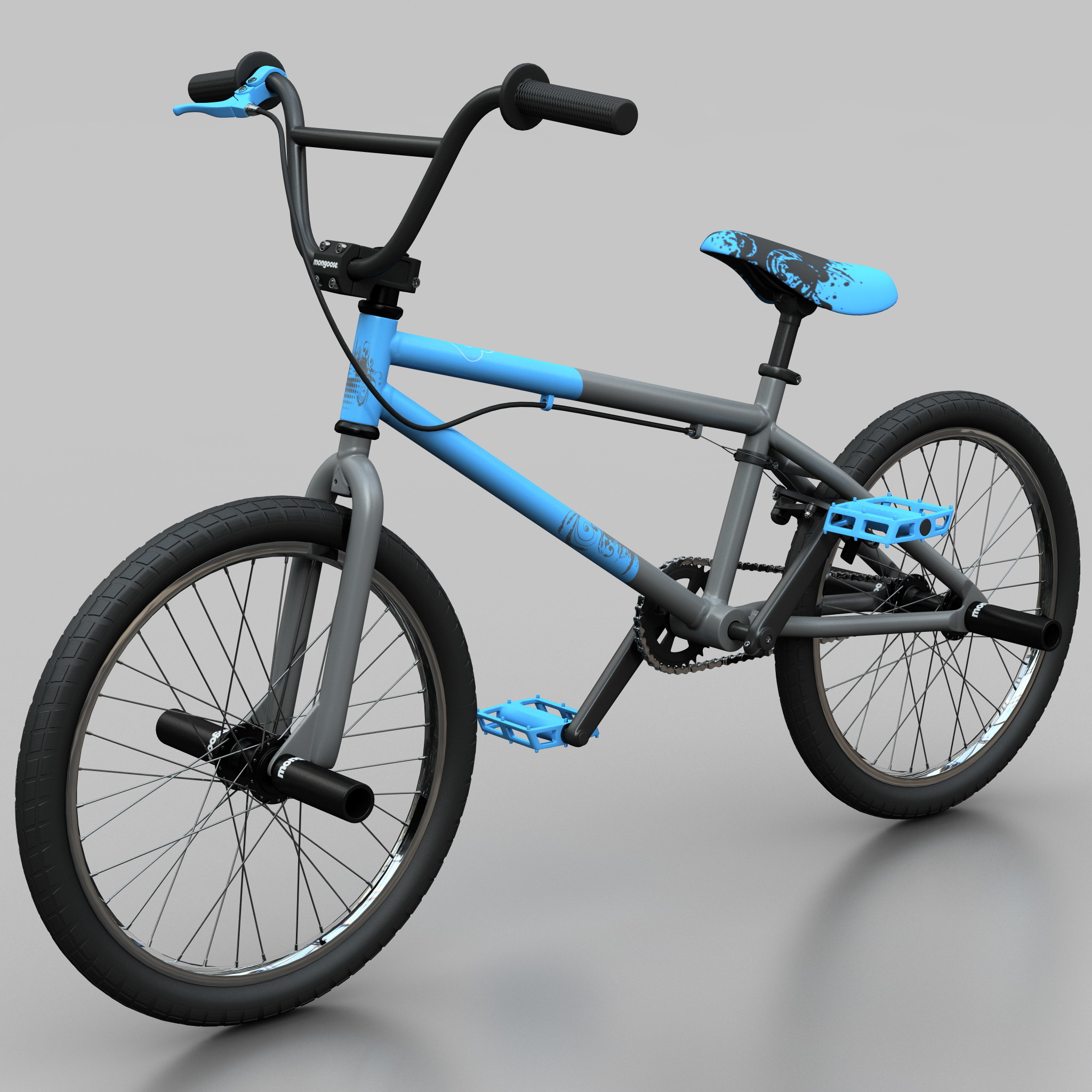 mountain bike bmx mongoose 3d model