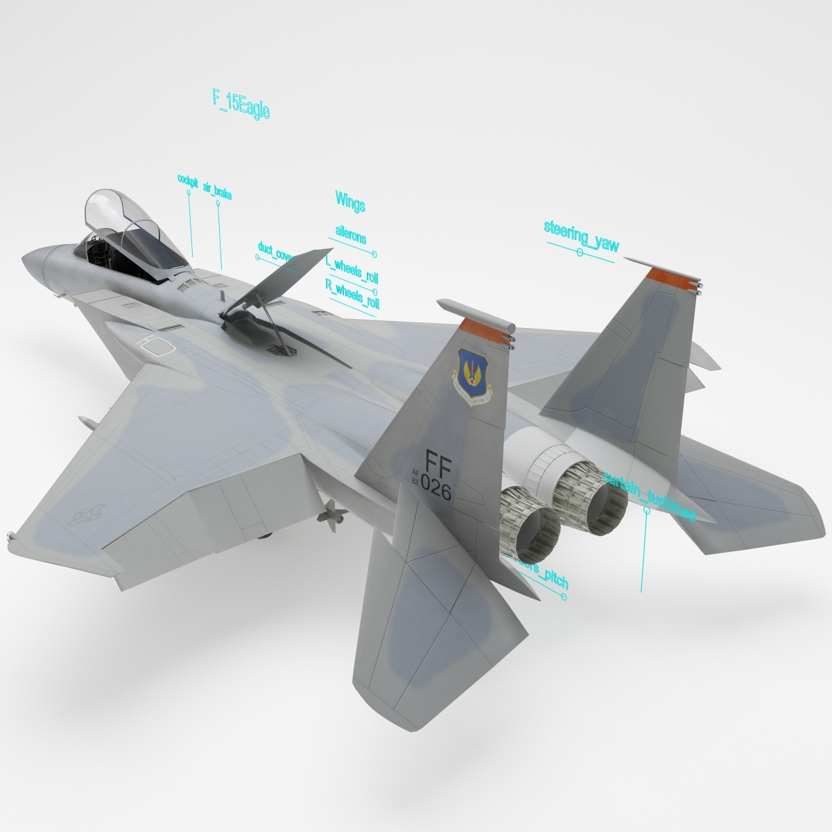 mcdonnell douglas f-15 eagle 3d max