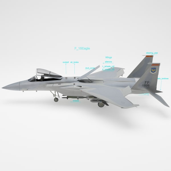mcdonnell douglas f-15 eagle 3d max