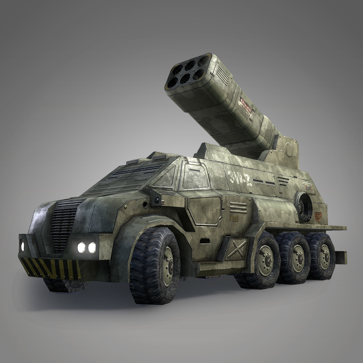 max low-poly rocket launcher truck