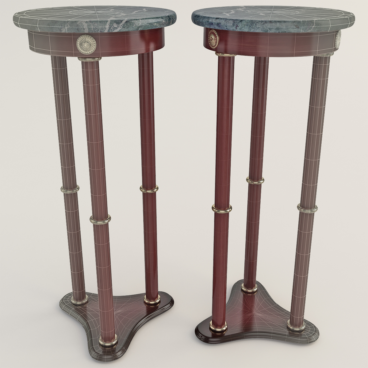 3d model of coaster plant stand table