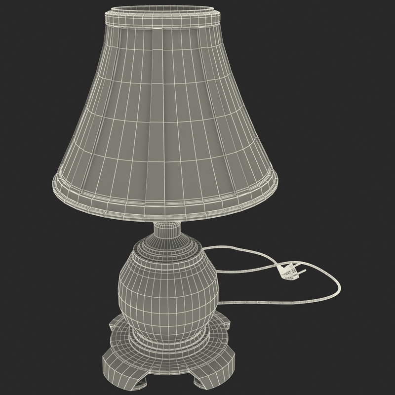 crystal accent table lamp 3d 3ds
