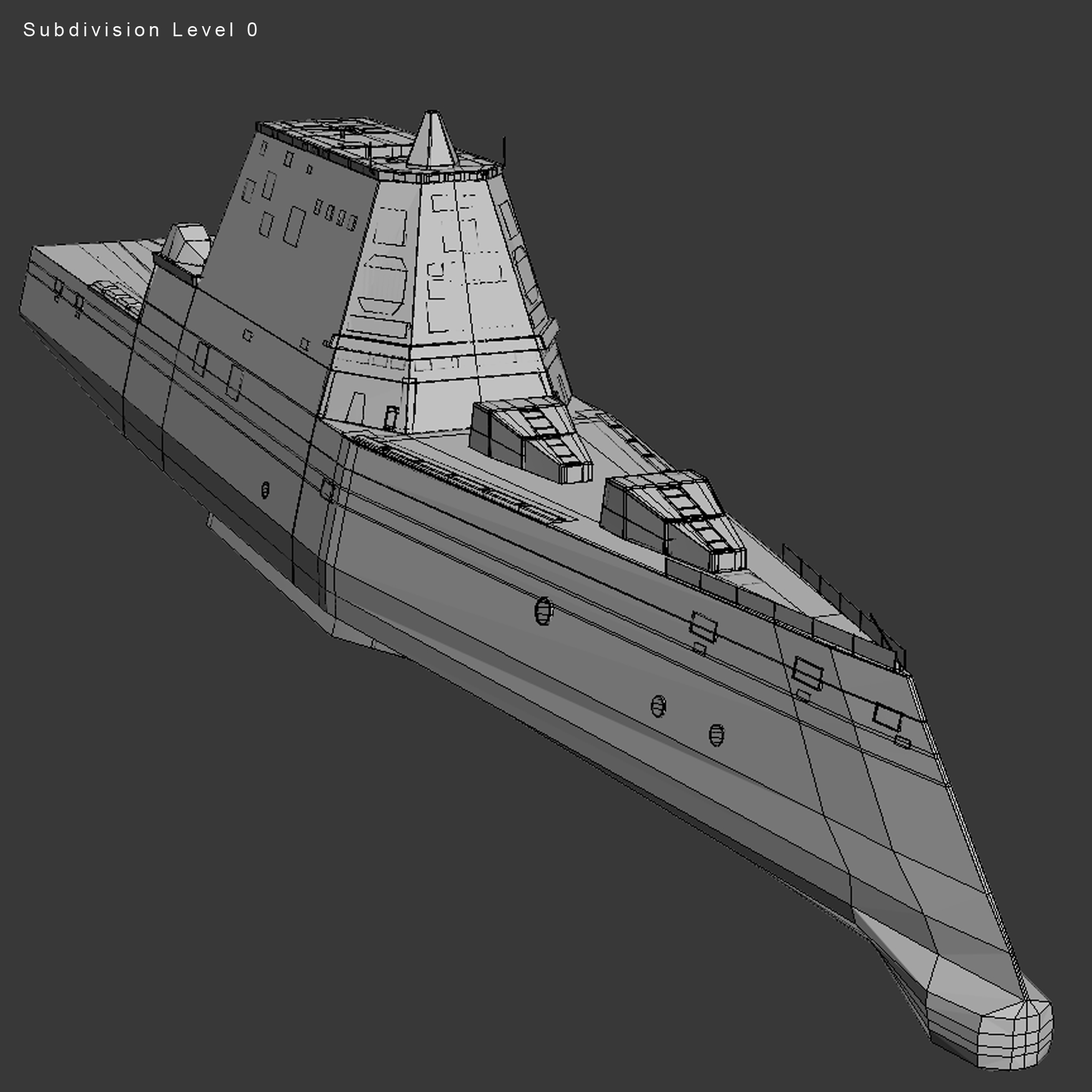 3d 3ds zumwalt-class destroyer