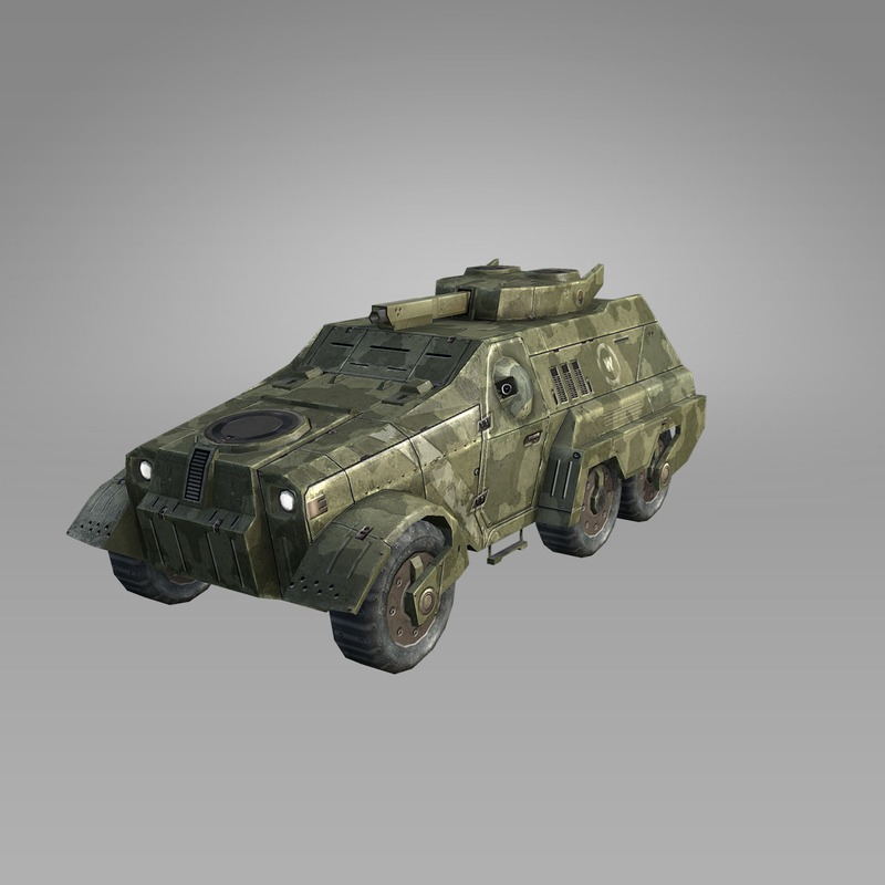 sci-fi apc 3d max