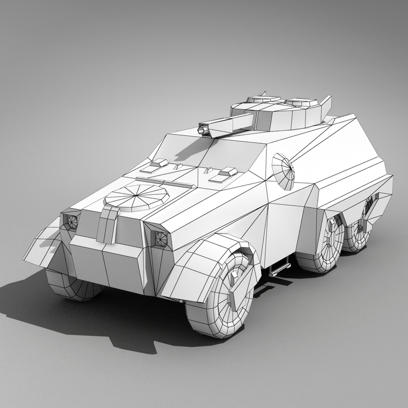 sci-fi apc 3d max