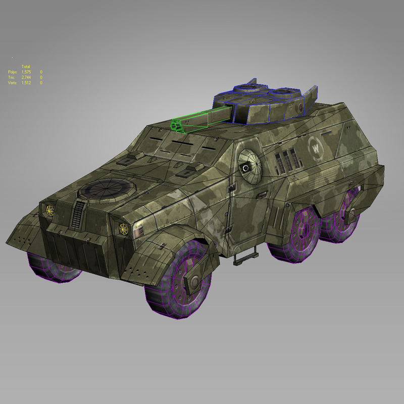 sci-fi apc 3d max