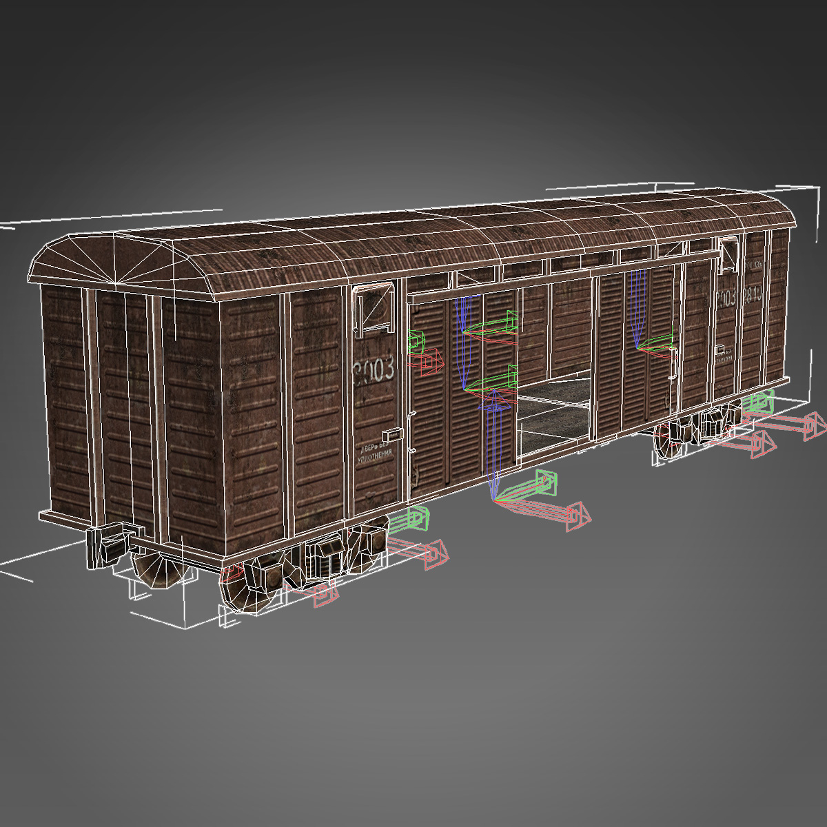 boxcar car 3d model