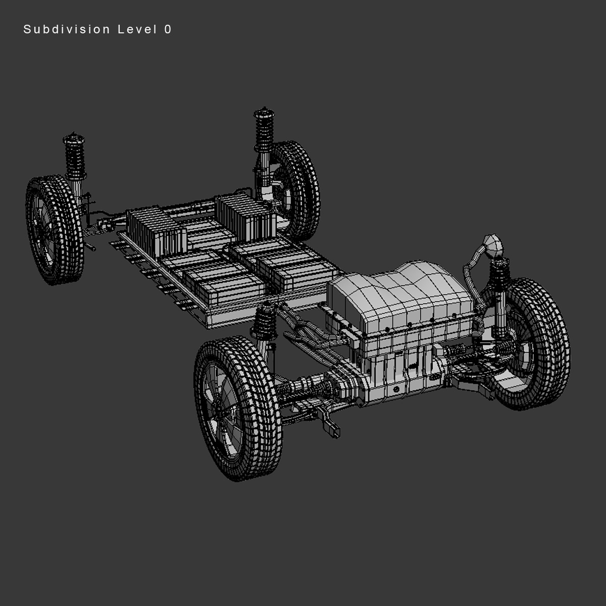 electric car chassis 3d model